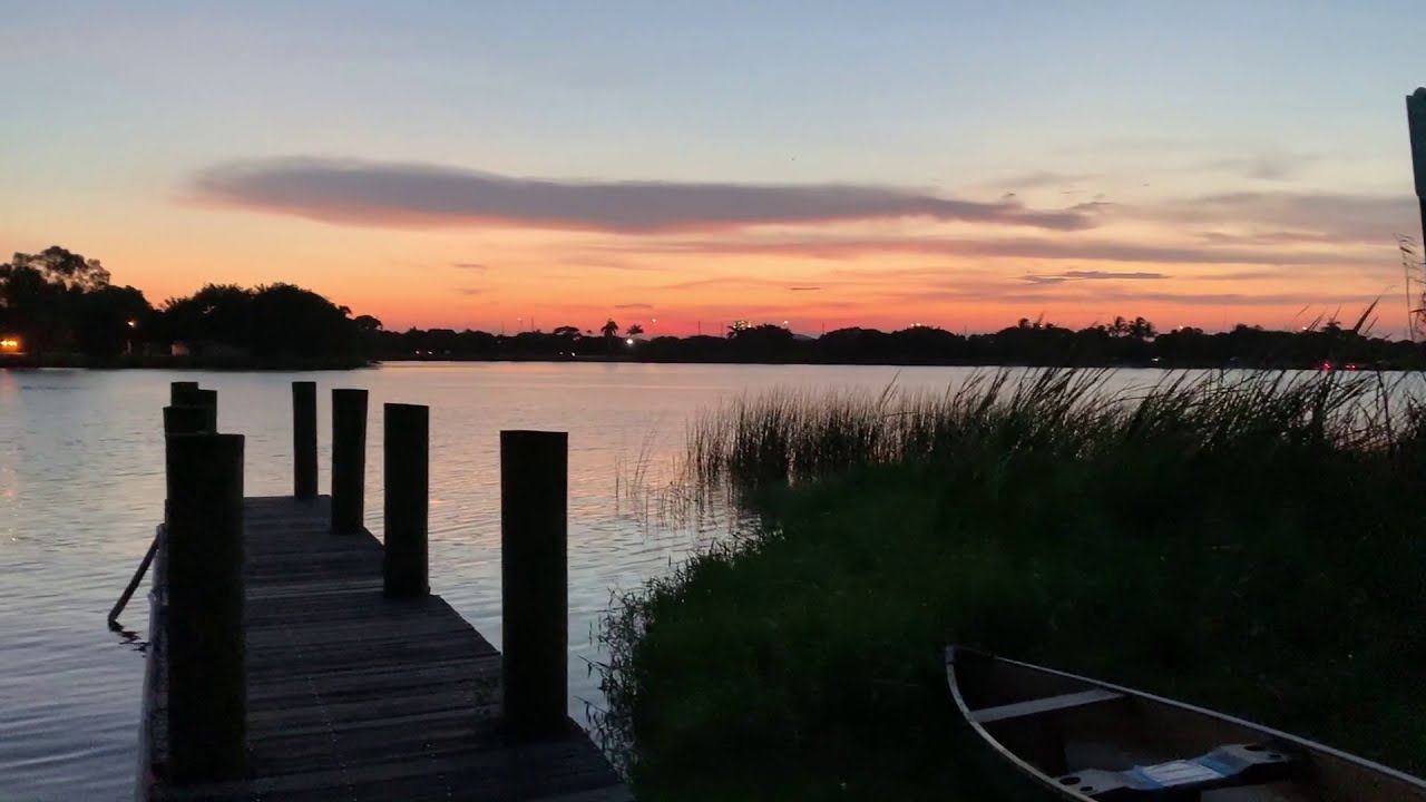 Bike ride to Lake Ida at sunset in July Delray Beach - YouTube