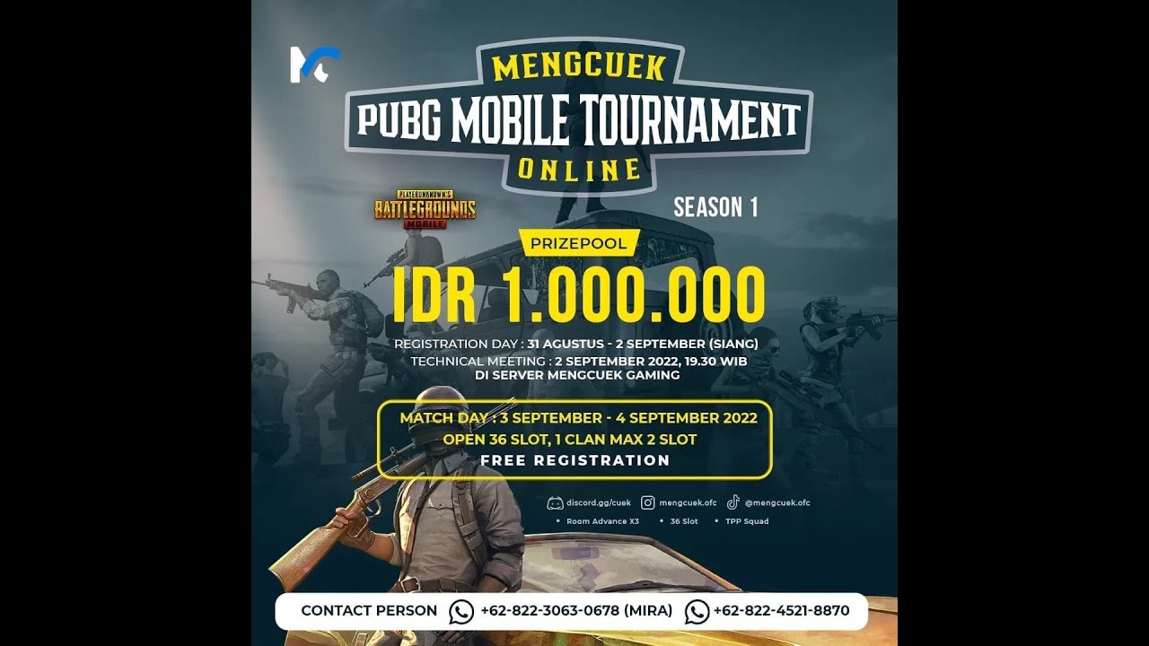 [LIVE] Tournament PUBG Mobile S1 Mengcuek Gaming - Grand Final - YouTube