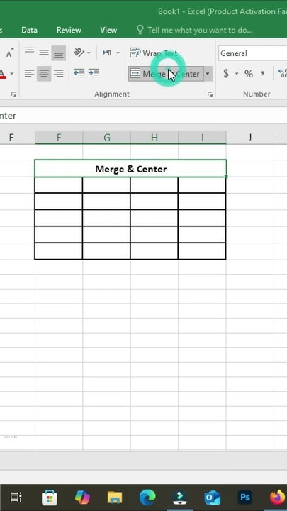 How to Use Merge & Center in Excel 🔥 #Shorts - YouTube