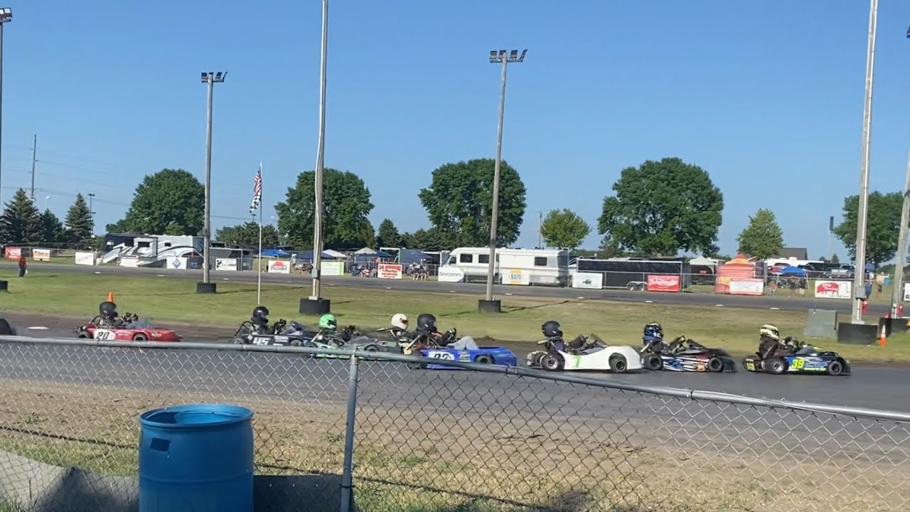 Go kart racing feature action at Golden Spike Speedway double show July ...