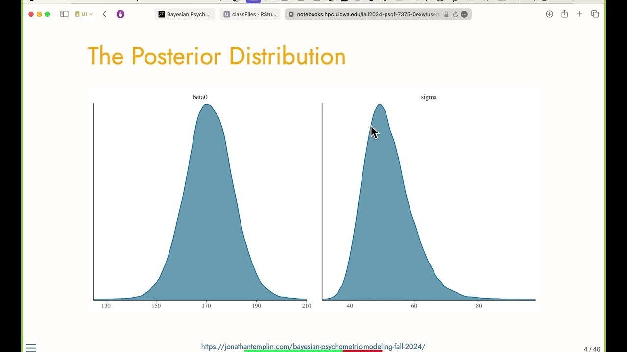 Class 5: Introduction to MCMC and Stan (Lecture 3a, Part 1; Bayesian Psychometric Models F2024 ...