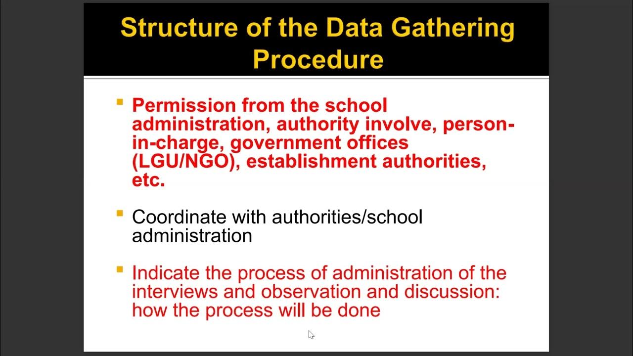 Data Gathering Procedure - YouTube