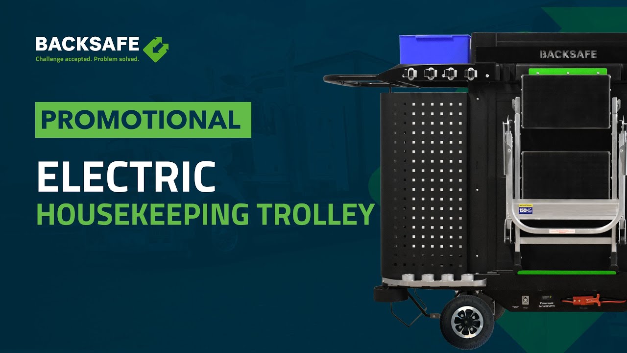 Electric HouseKeeping Trolley | Backsafe Australia - YouTube