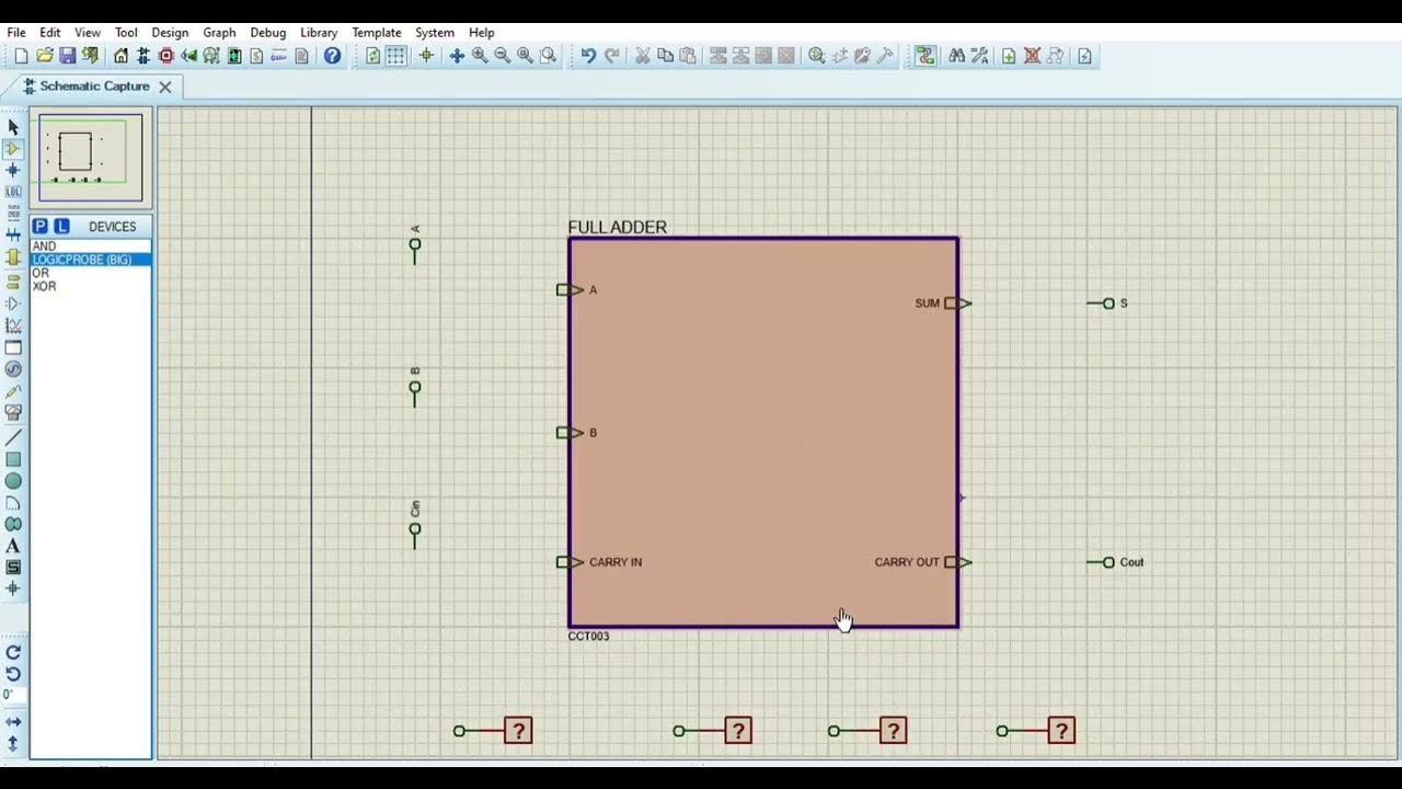 TASK 3: FULL ADDER CIRCUIT- USING SUB CIRCUIT MODE BY DIN - YouTube