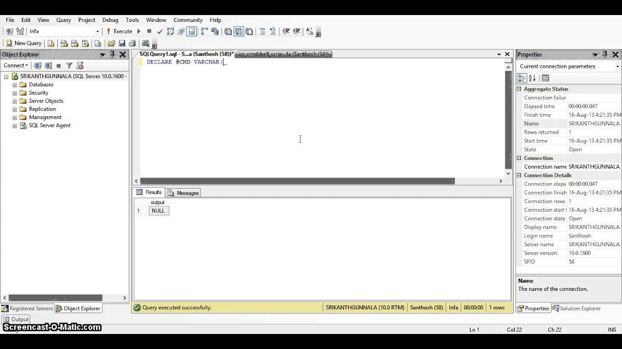 Xp cmdshell In Sql Server YouTube