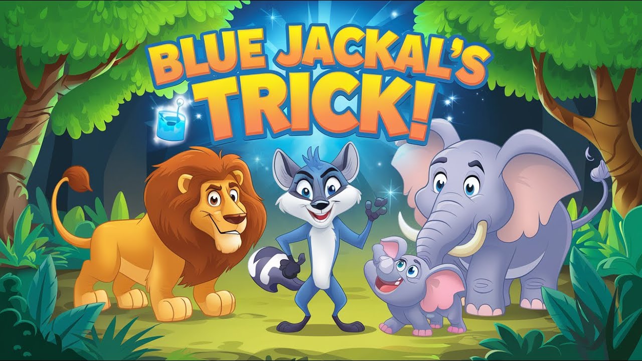 The Clever Blue Jackal | Panchatantra Tale | Moral Story for Kids ...