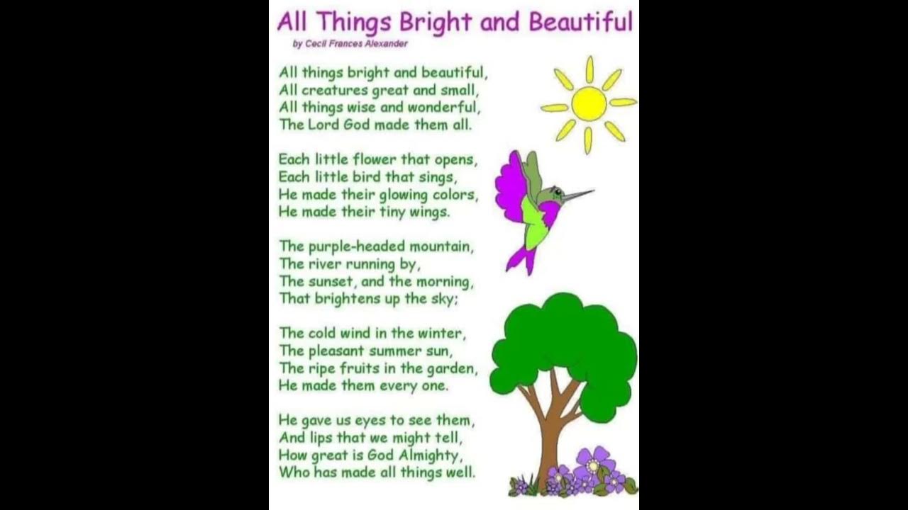 All Things Bright and Beautiful by Cecil Frances Alexander (narration ...