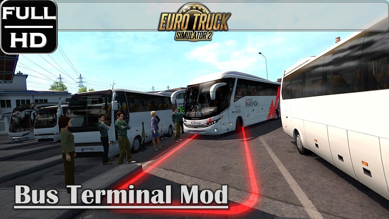 ETS2 | BUS TERMINAL + PASSENGER MOD | Scania Bus Marcopolo G7 - YouTube