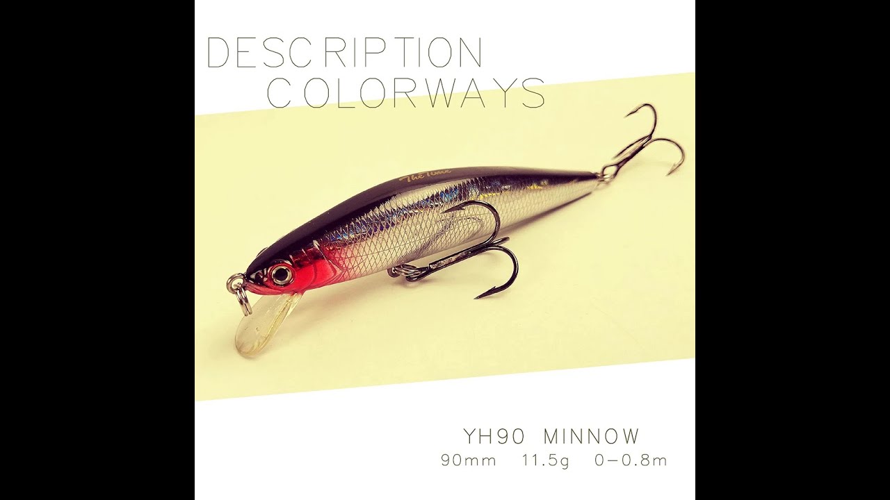 YH90 Floating Jerkbait Minnow lure artificial fishing wobbler bait ...