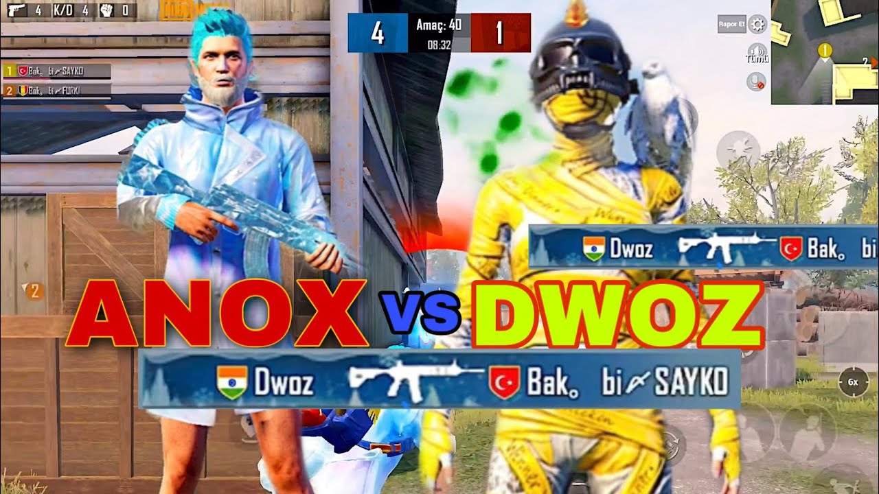 DWOZ GREAT GAME WİTH 1v1 DWOZ VS ANOX / PUBG MOBİLE , DWOZ , RUPPO ...