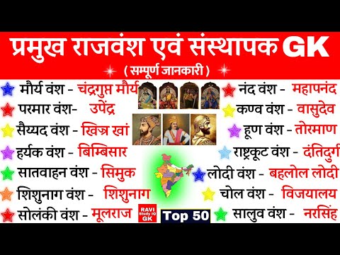 प्रमुख राजवंश संस्थापक और राजधानी | Pramukh Rajvansh Sansthapak Rajdhani | History Gk Trick in hindi