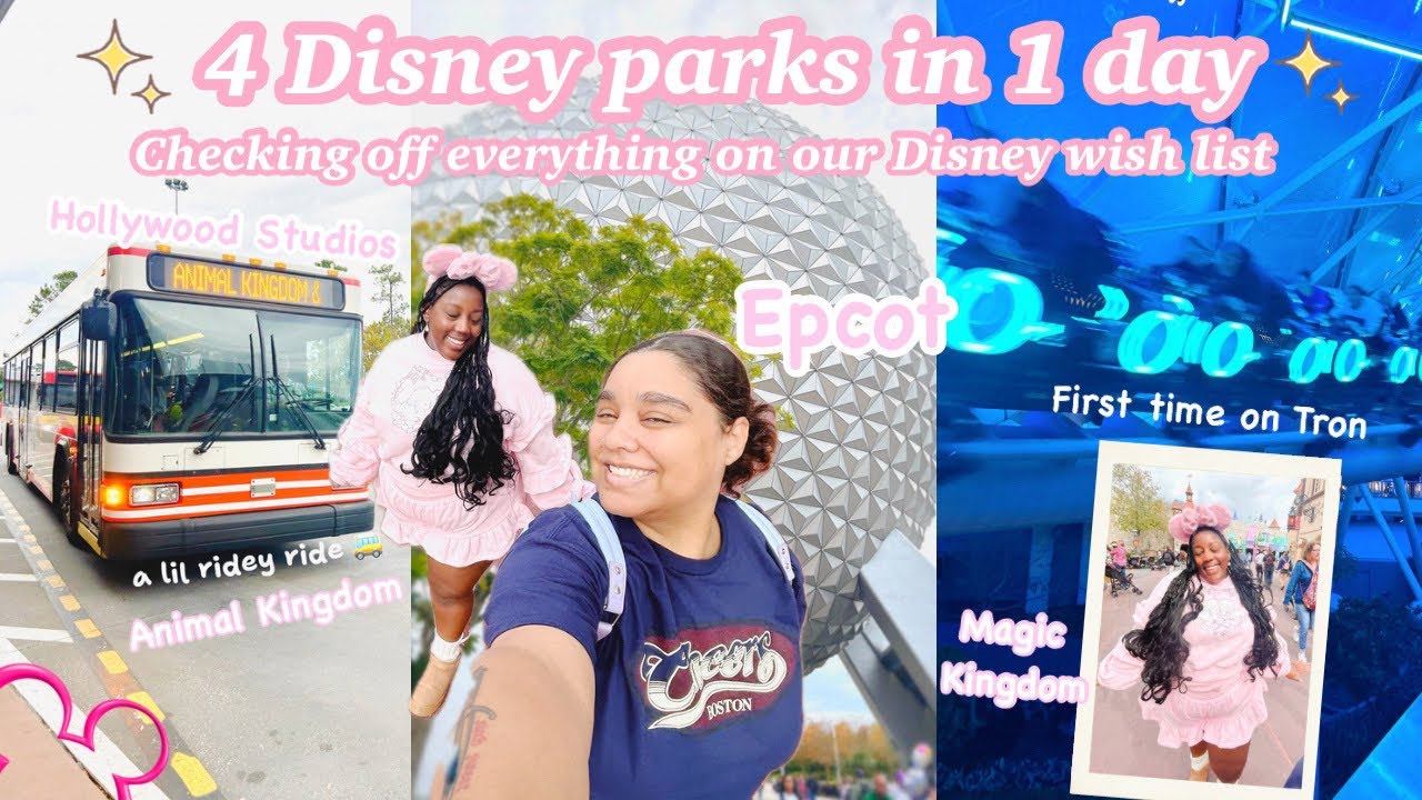 💖 4 Disney Parks in 1 day ~ Riding every big ride at every park 🎢 - YouTube