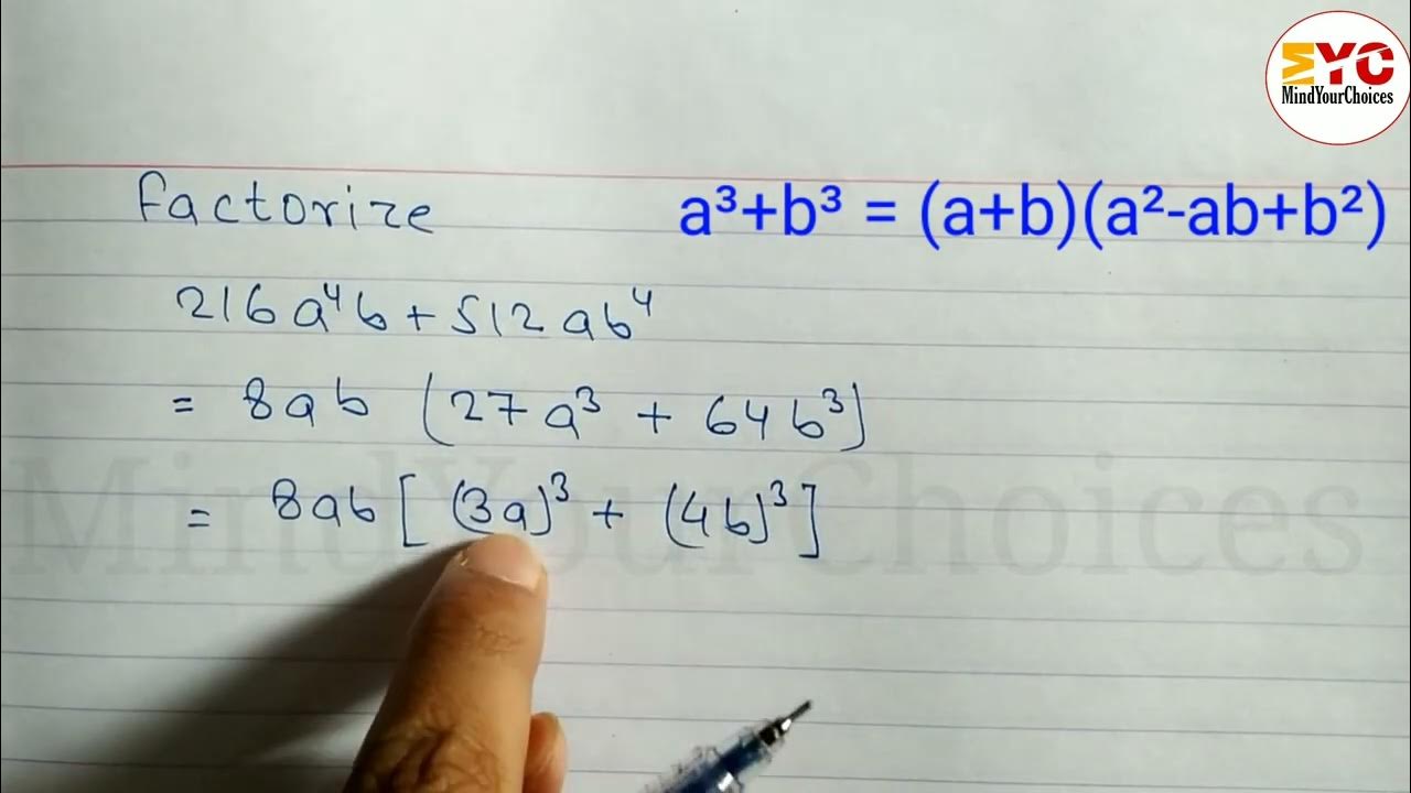 factorize | factorization | factoring - Algebra - YouTube