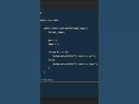 Numeros pares e impares en Java - YouTube
