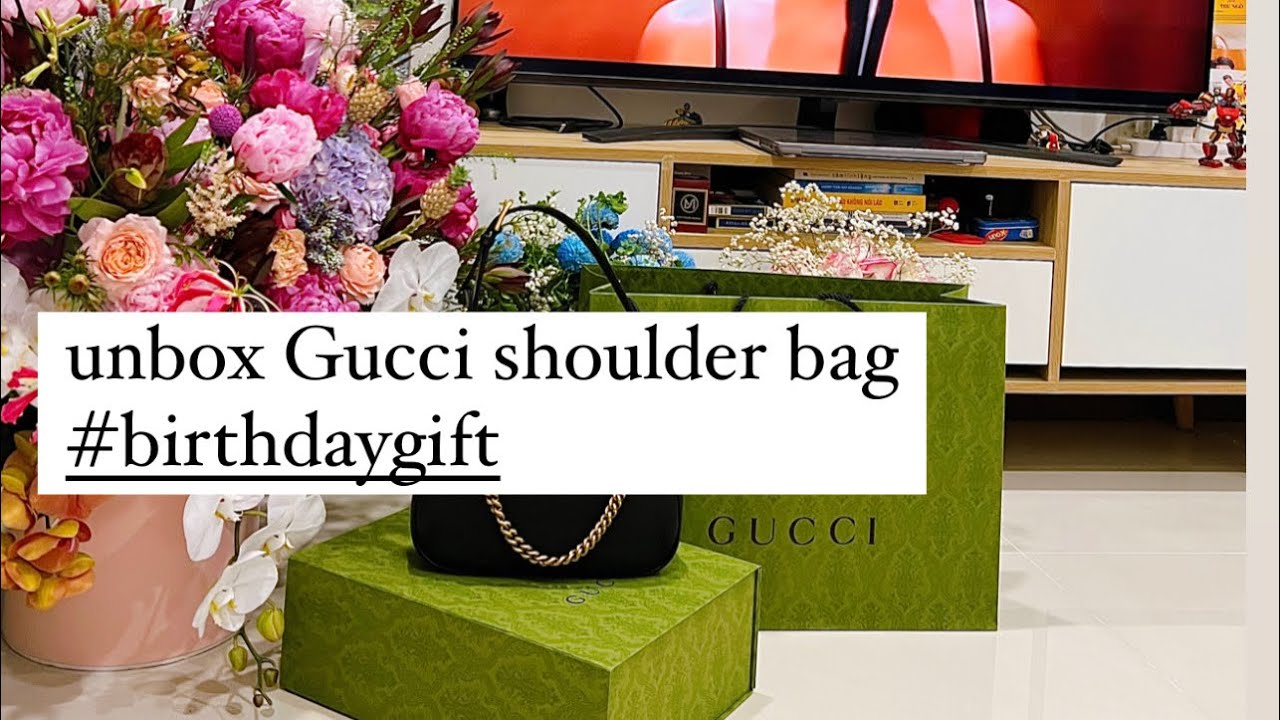 Unbox #gucci shoulder bag #asmr - YouTube
