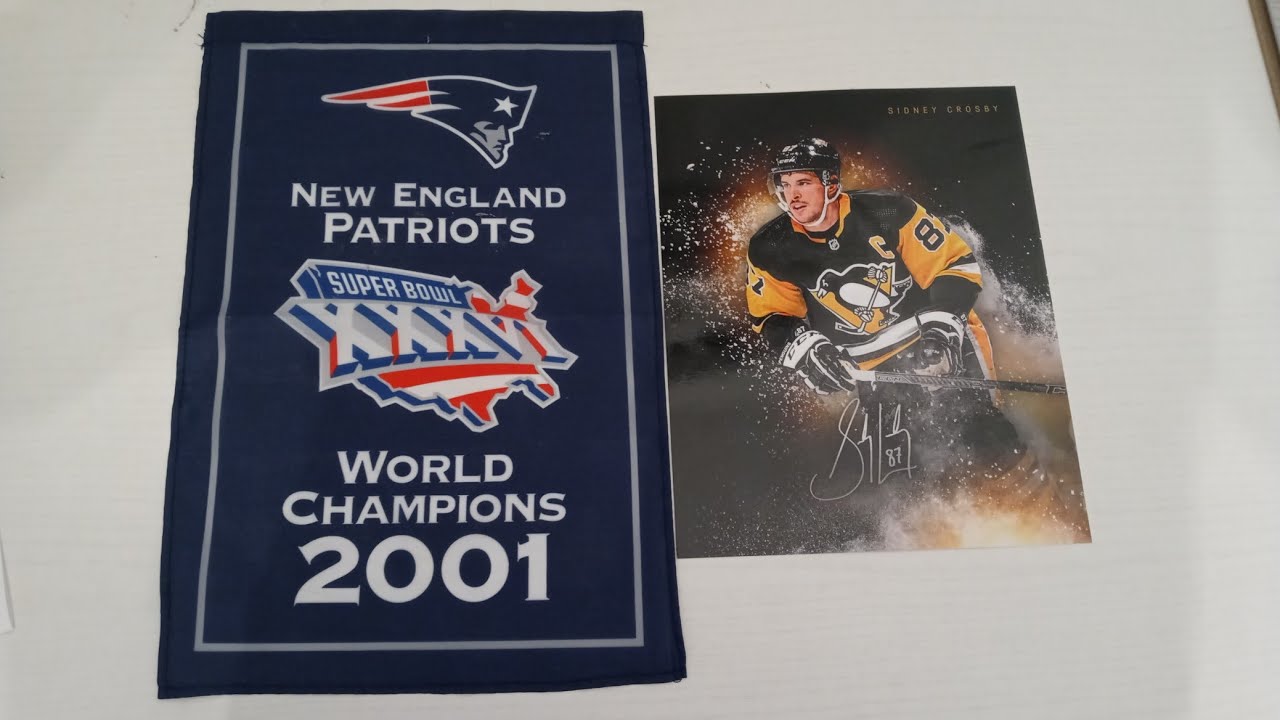 New England Patriots and Pittsburgh Penguins fan packs - YouTube