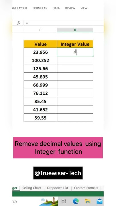 Remove Decimal Values In Excel Excel Exceltips Exceltutorial Learnexcel Tech Technology