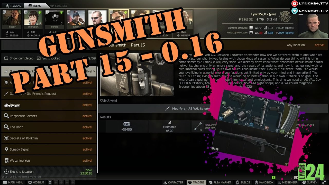 Gunsmith Part 15 - Patch 0.16 Guide | Escape from Tarkov - YouTube