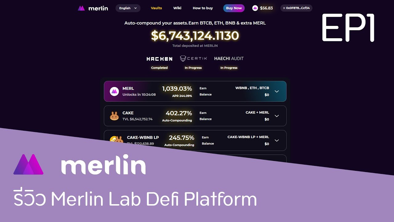 รีวิว Merlin Lab Defi Platform รู้จักกับตัวเว็บไซต์เบื้องต้น DEFI รีวิว EP1 - YouTube