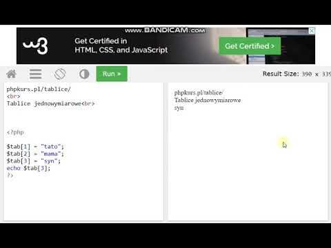 Tworzenie tablicy jednowymiarowej - YouTube