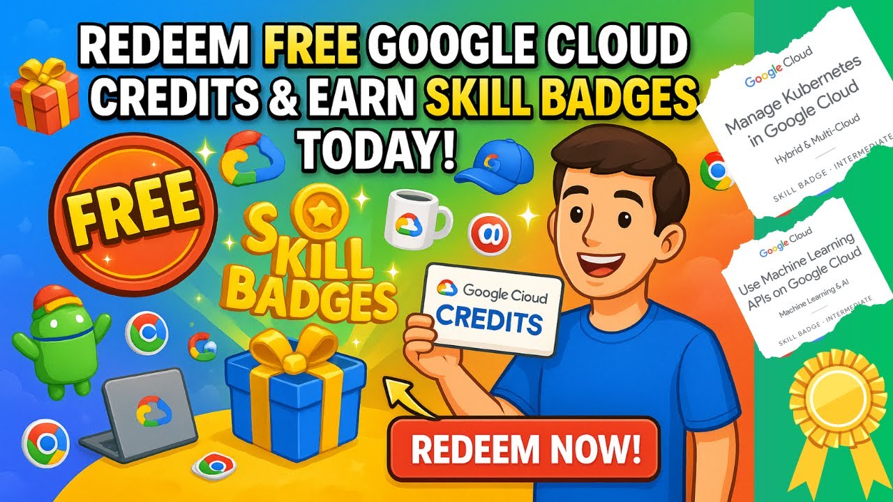 Claim Your Google Cloud Credits & Master New Skills Now! Earn Skill Badges Today #qwiklabs # ...