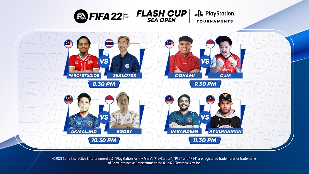 PLAYSTATION TOURNAMENTS FLASH CUP SEA OPEN FIFA22 EXHIBITION MATCH ...