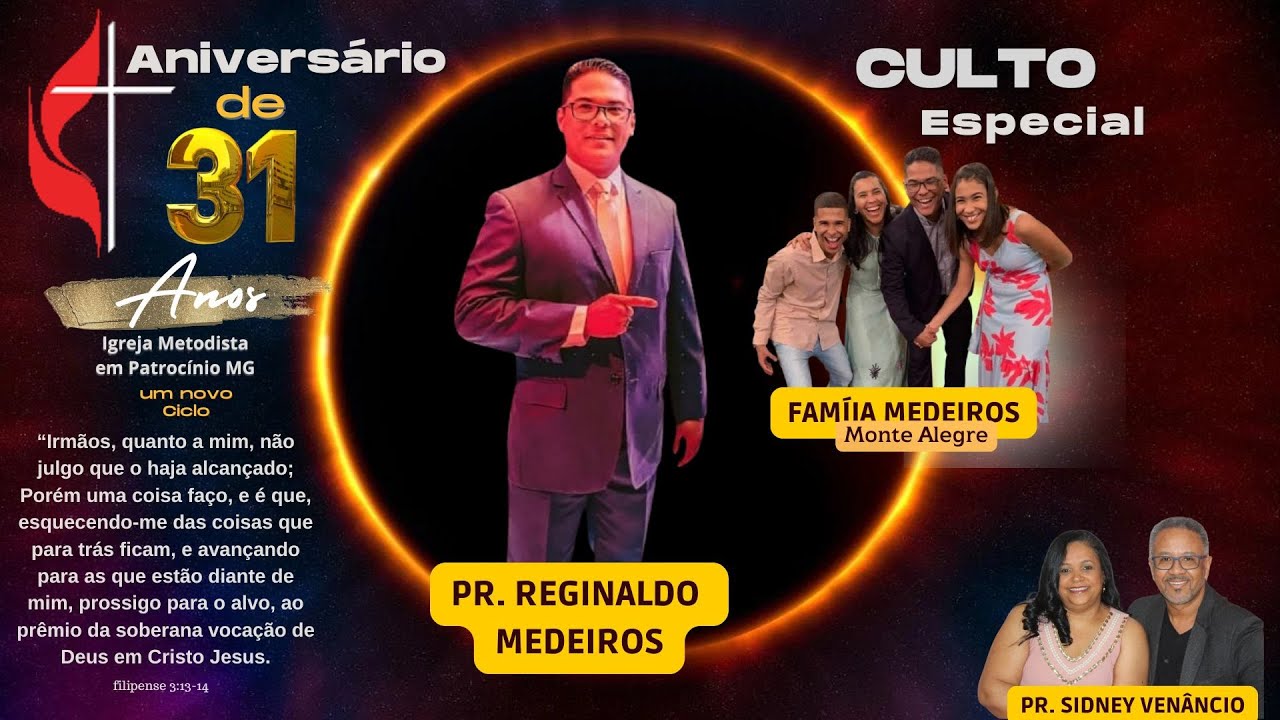 [CULTO ESPECIAL DE ANIVERSÁRIO] PR. REGINALDO MEDEIROS - 15-09-2024 - YouTube