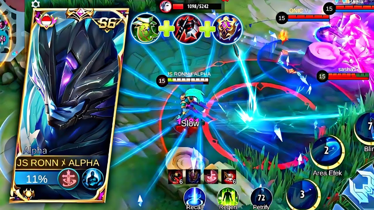 Build Alpha Terkuat Main Exp Lane - Alpha Build Sakit 2023 - Gameplay ...