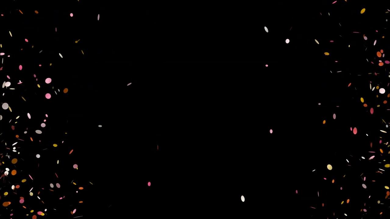 Confetti Explosion and Falling Down Both Sides Free Black Screen Video ...
