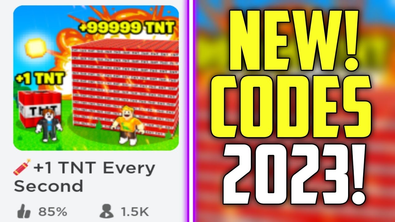 HURRY! - NEW +1 TNT EVERY SECOND CODES 2023! - YouTube
