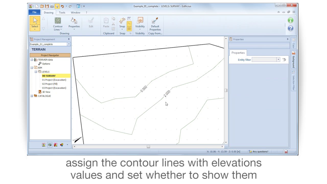 Edificius Tutorial - The Contour Lines properties - ACCA software - YouTube