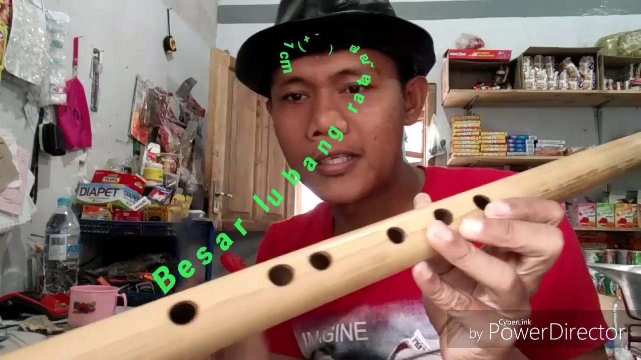 ukuran suling dangdut nada D bass - YouTube