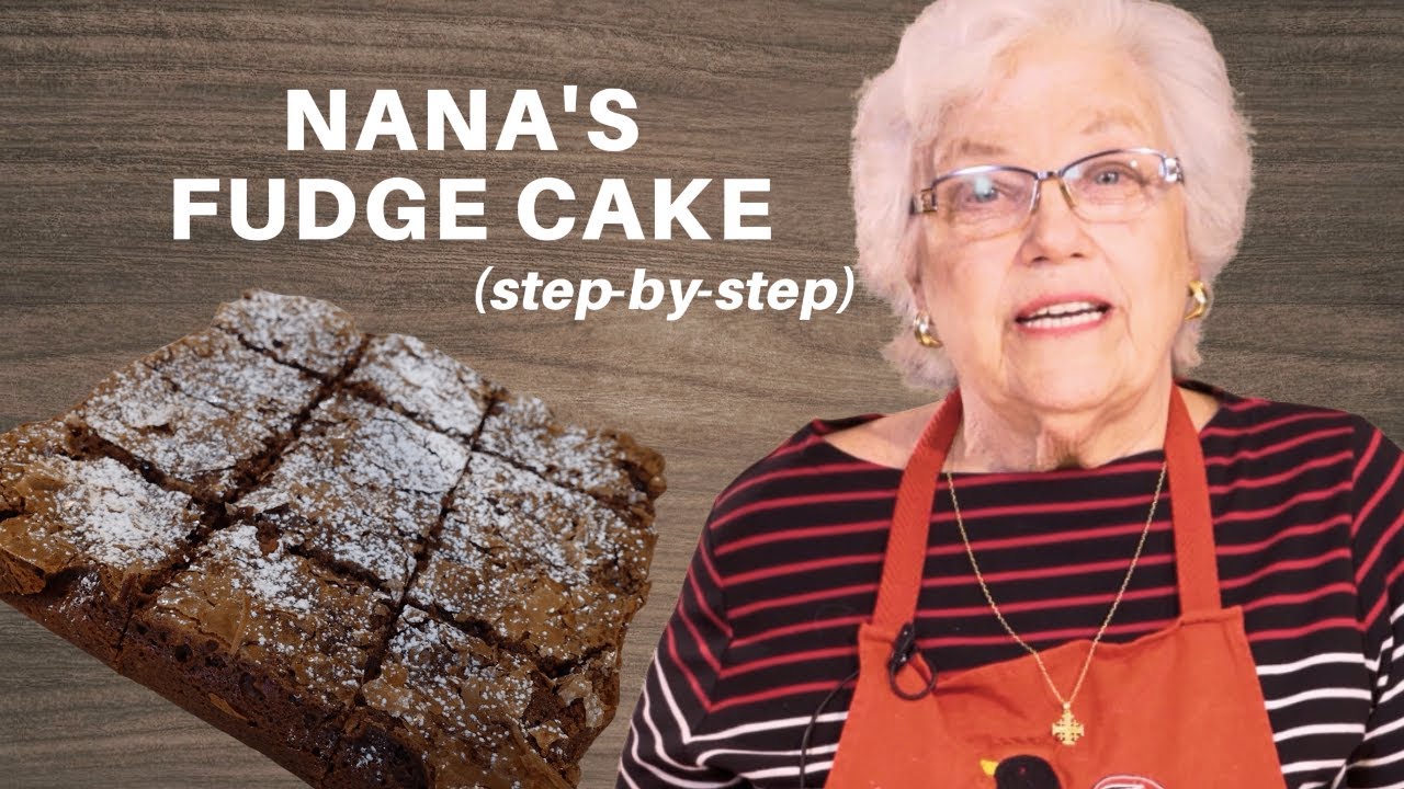 EASY Fudge Cake with Nuts || Nana's Cookery - YouTube