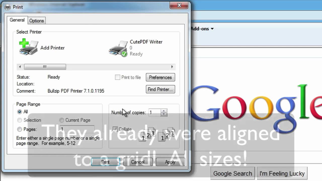 print dialog - YouTube