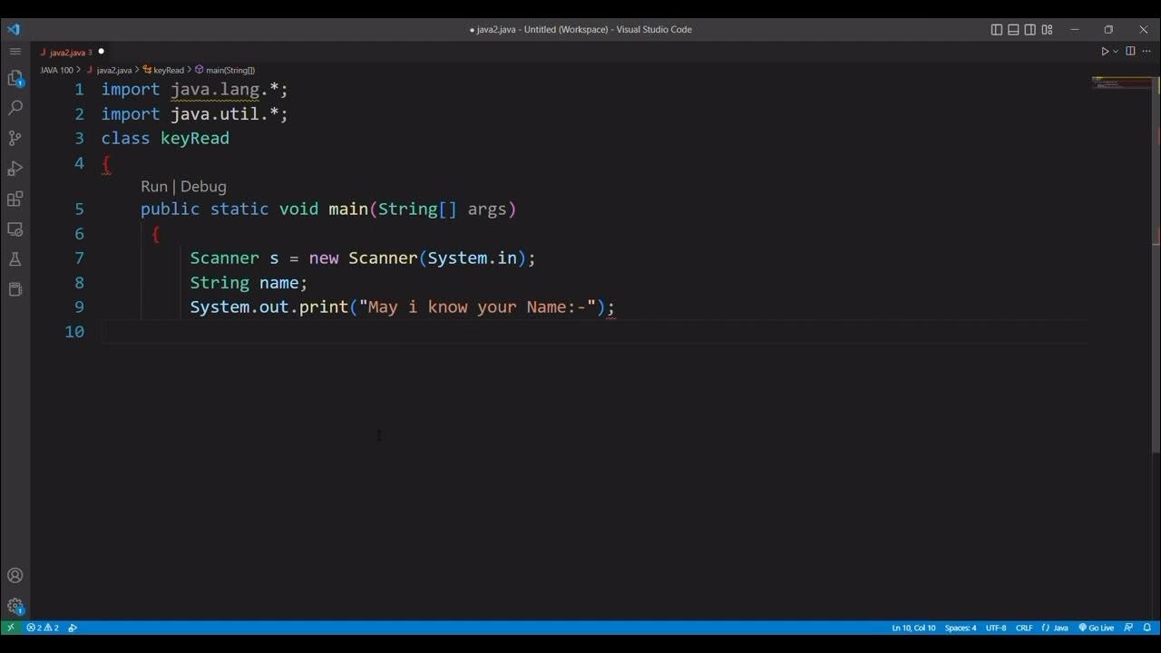 Day 2 Accepting Input From Keyboard In Java Support India Shorts Nicevideo Programming 6605