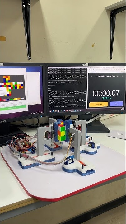 Rubik's Cube solver Robot #esp32 #python #robot #iot #arduino #rubik #project #iotproject - YouTube