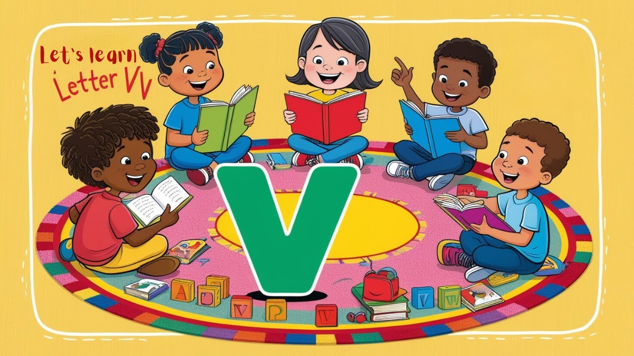 Hello to the letter V | Fun and learn| Kids English animated cartoons ...