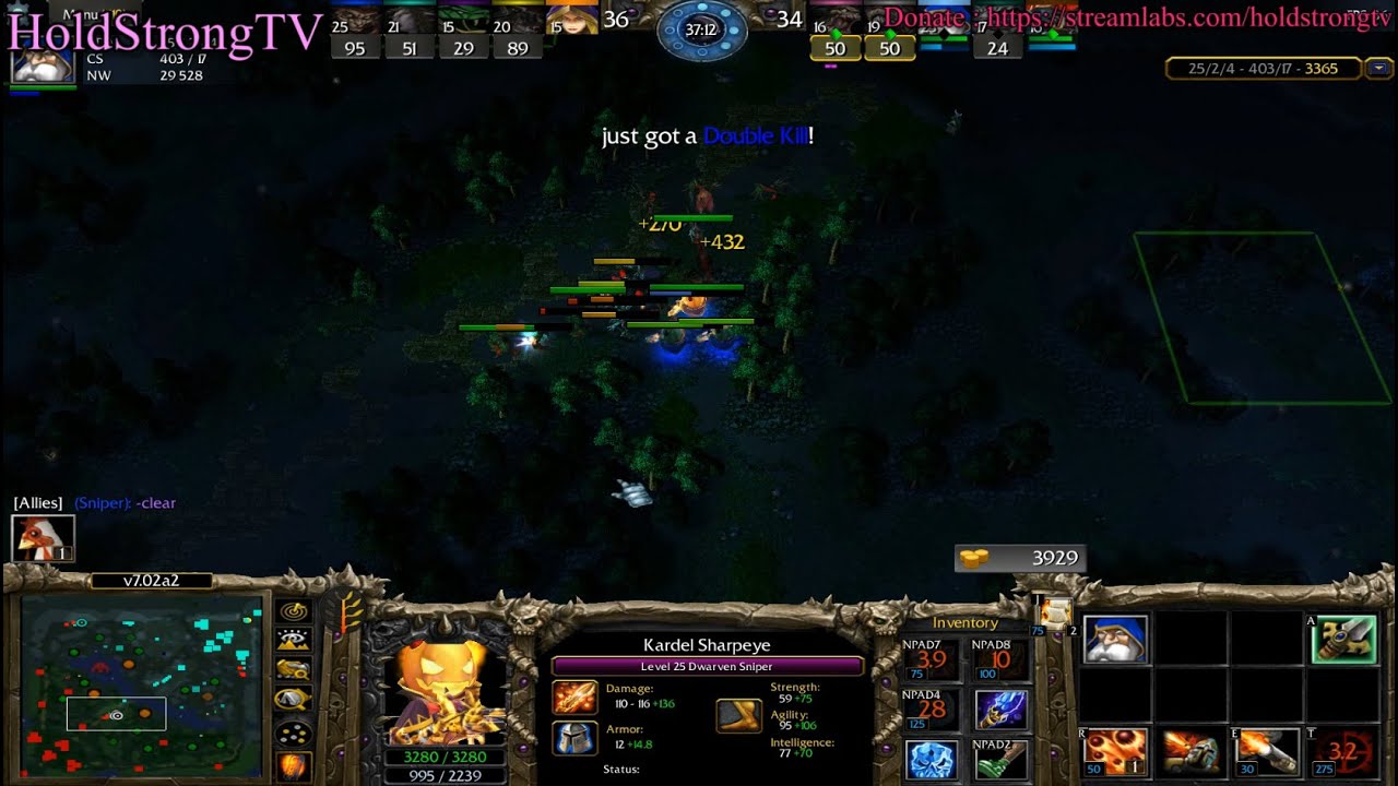 DOTA 1 Dwarven Sniper Kardel Beyond GODLIKE #8 - YouTube