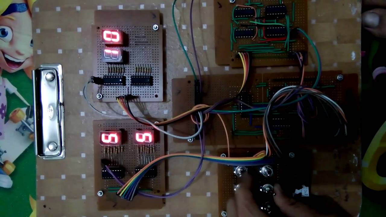 Electronic Digital | 3 Bit Adder with 7-Segment Display | Sumary of 3 ...