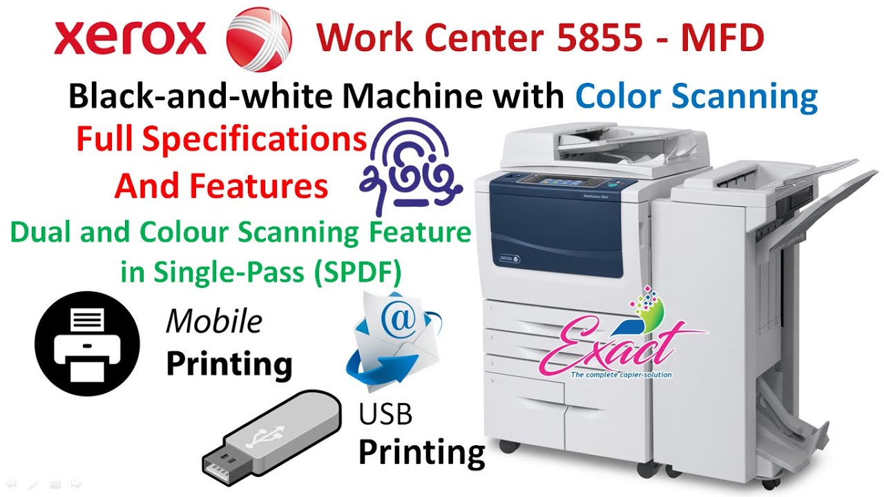 XEROX 5855 | SPECIFICATIONS & FEATURES | TAMIL VERSION | WORK CENTRE l ...