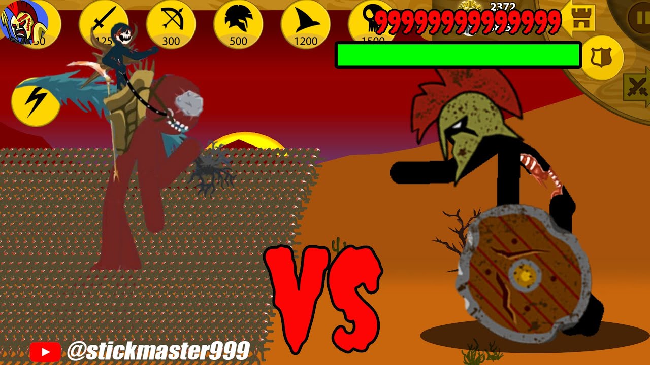 THE LEADER ZOMBIE SPEARTON AGAINST ARMY 9999 ZOMBIE TOXIC DEATH | STICK ...