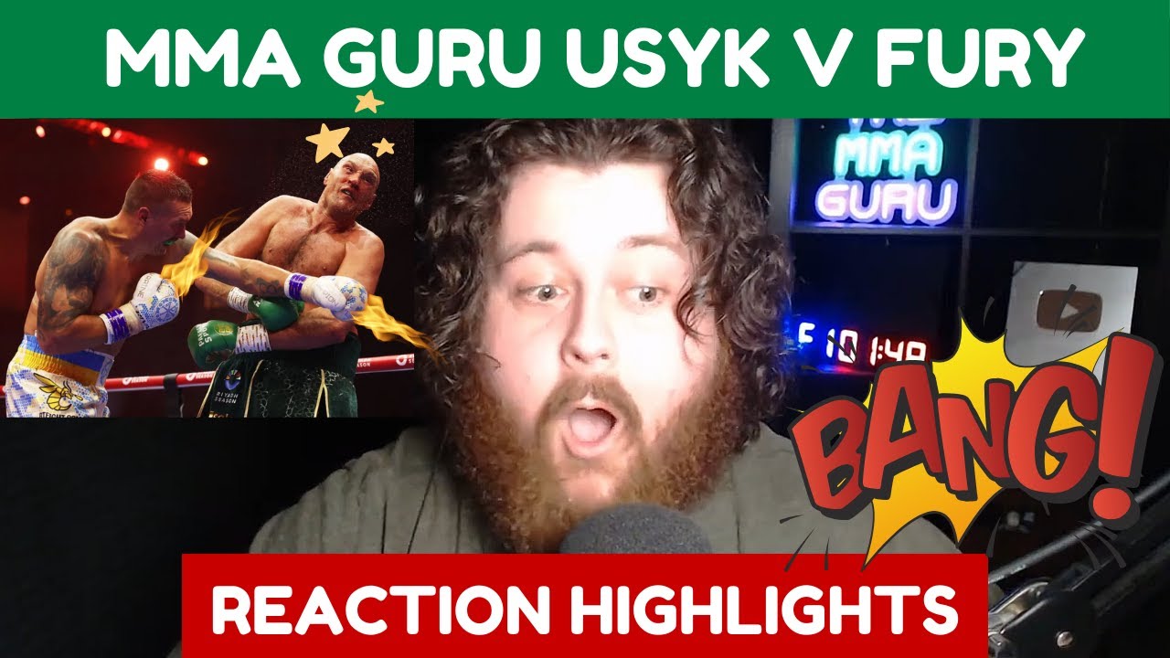 THE MMA GURU Oleksandr Usyk vs Tyson Fury Boxing Fight Reaction ...