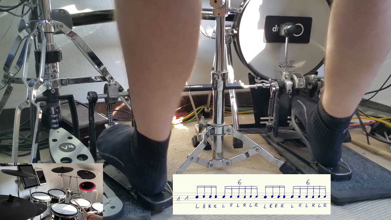 Stick Control Page 8 Day 1 Double Bass Tempo 60 - YouTube