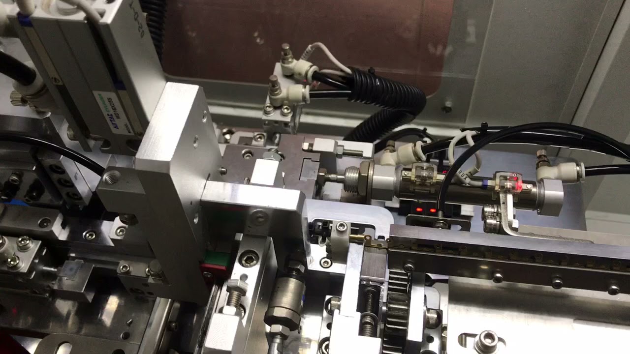 Fully Automated In-Line Silver Contact Riveting/Staking Machine - YouTube