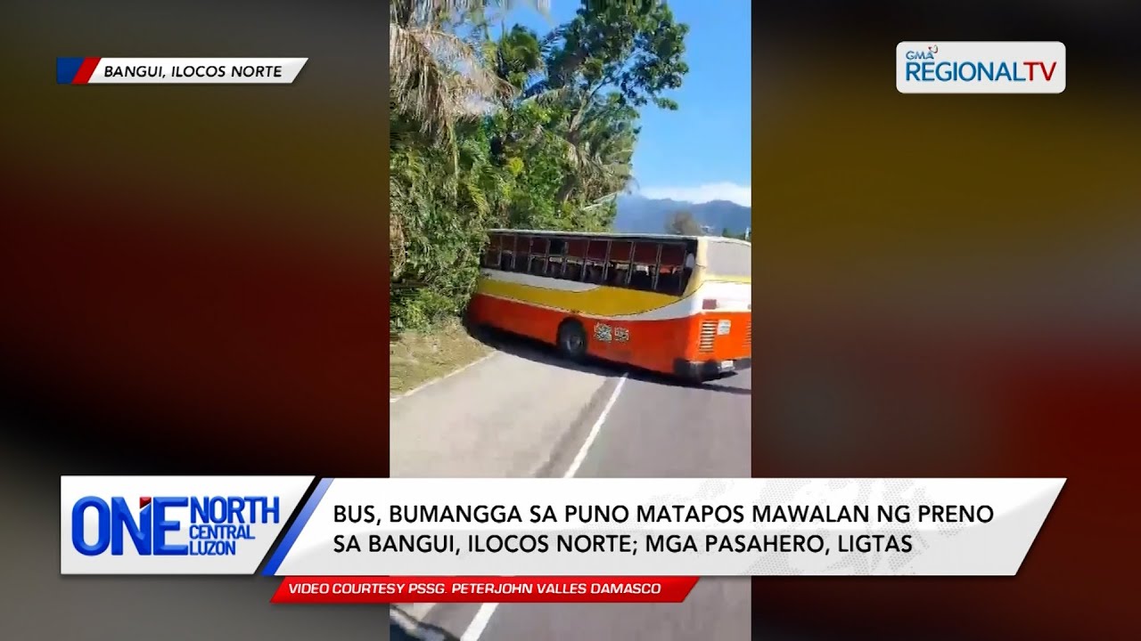 One North Central Luzon: Bus, bumangga sa puno matapos mawalan ng preno ...