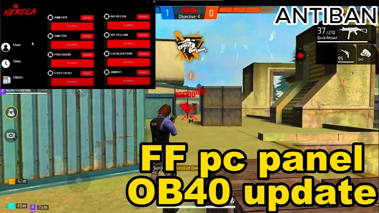 FF free pc panel for OB40 update.| ANTIBAN || ANTIBLACKLIST | AIMBOT ...