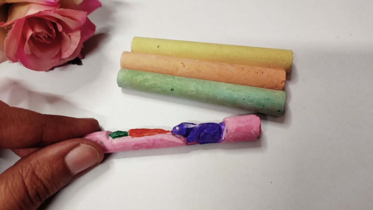 Chalk art🐇🥕 - Rabbit carving on chalk /DIY art /How to carve cute ...