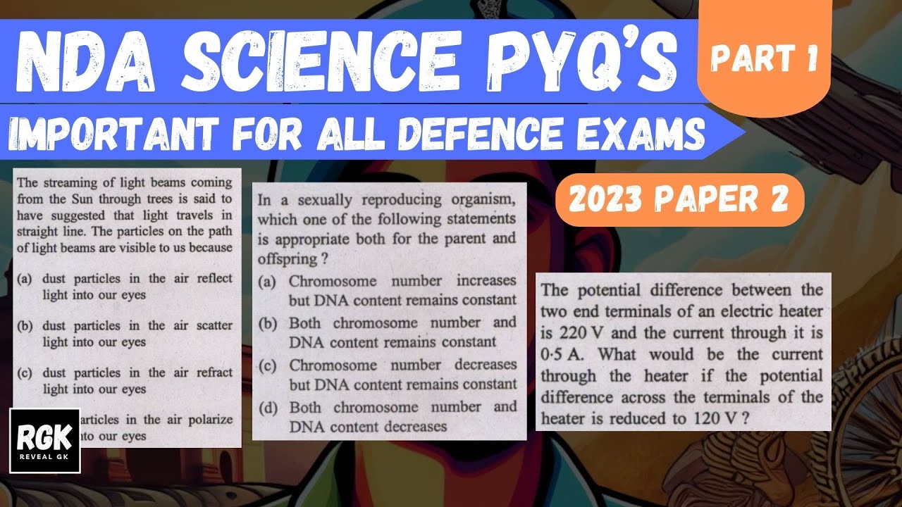 NDA Science PYQs | Paper NDA 2 2023 | Important For All Defence Exams ...