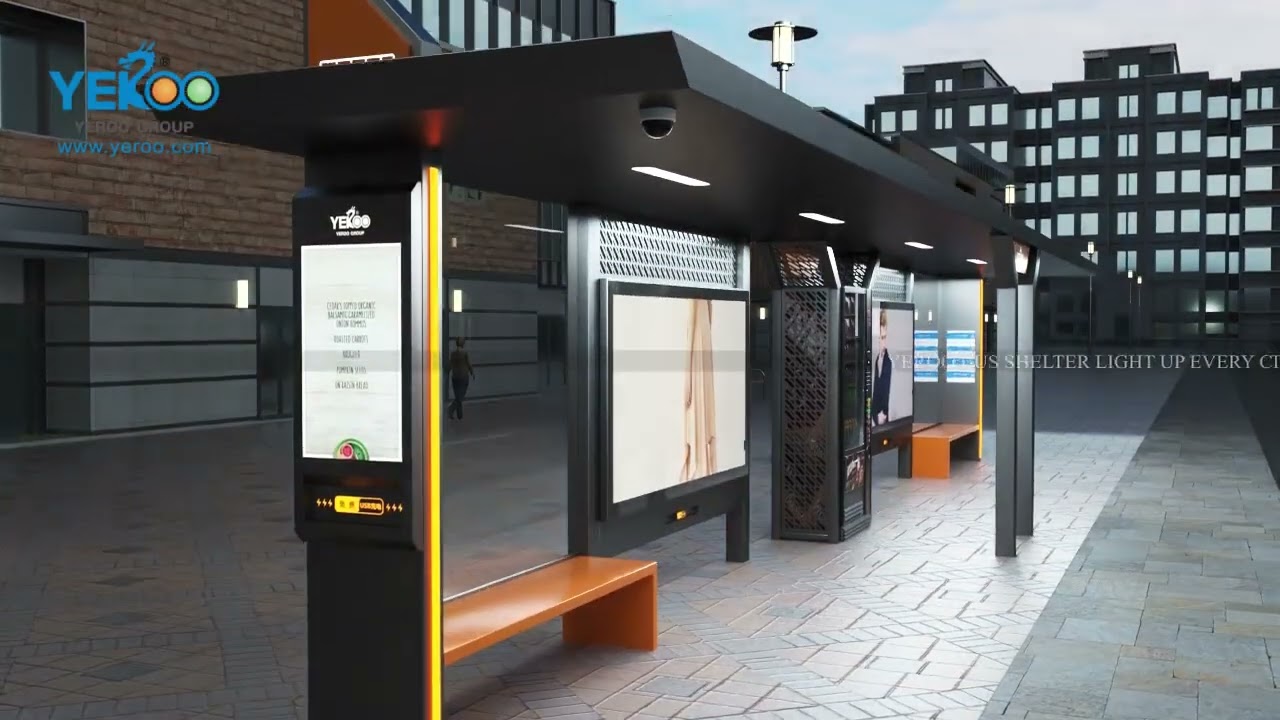 Modern City Smart Bus Shelter Design - YouTube