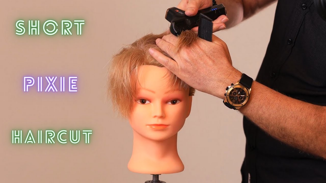 EXTREMELY SHORT PIXIE HAIRCUT | Fast & Easy Tutorial - YouTube